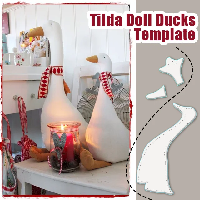 Tilda Doll Ducks Decor Template Set (3PCS) - With Instructions