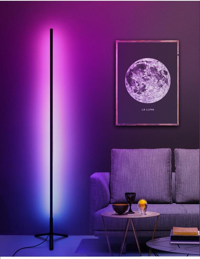 RGB Minimalist long strip LED wall lamps Modern living room bedroom ...