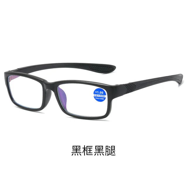 Reading Glasses Men Women Sports Anti-blue Light Reading Eyewear Black Red TR90 Frame Presbyopia ...