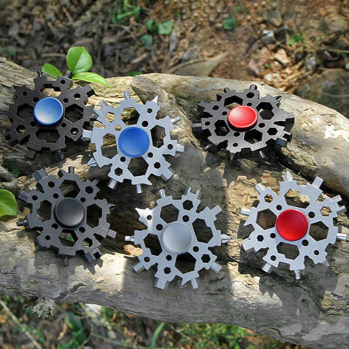 23-in-1 Snowflake Multi Tool with Fidget Spinner | Gift for Him