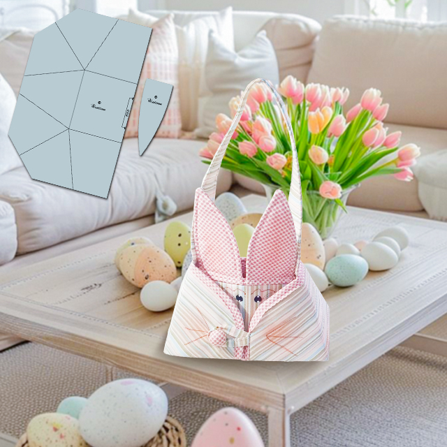 Easter Bunny Basket Template + Instructions