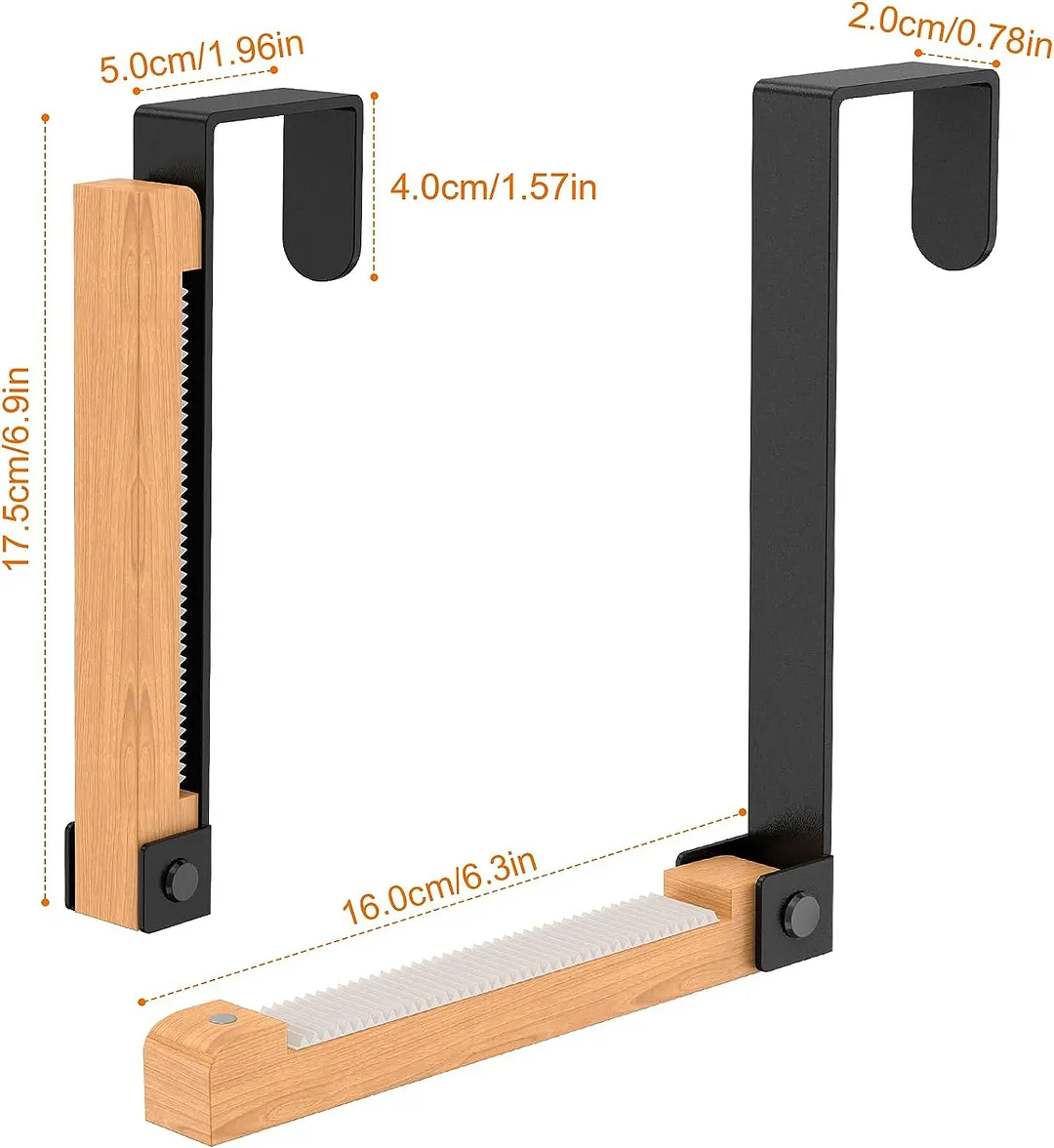 Foldable Wood Over The Door Hooks