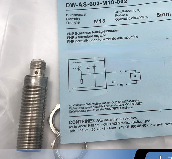 Plug-in Proximity Switch Dw-as-603-m18-120 Dc Three Wire Pnp Normally ...