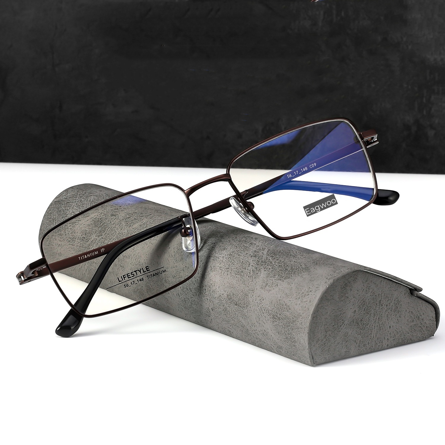 Pure Titanium Eyeglasses Men Optical Frame Prescription Glasses ...