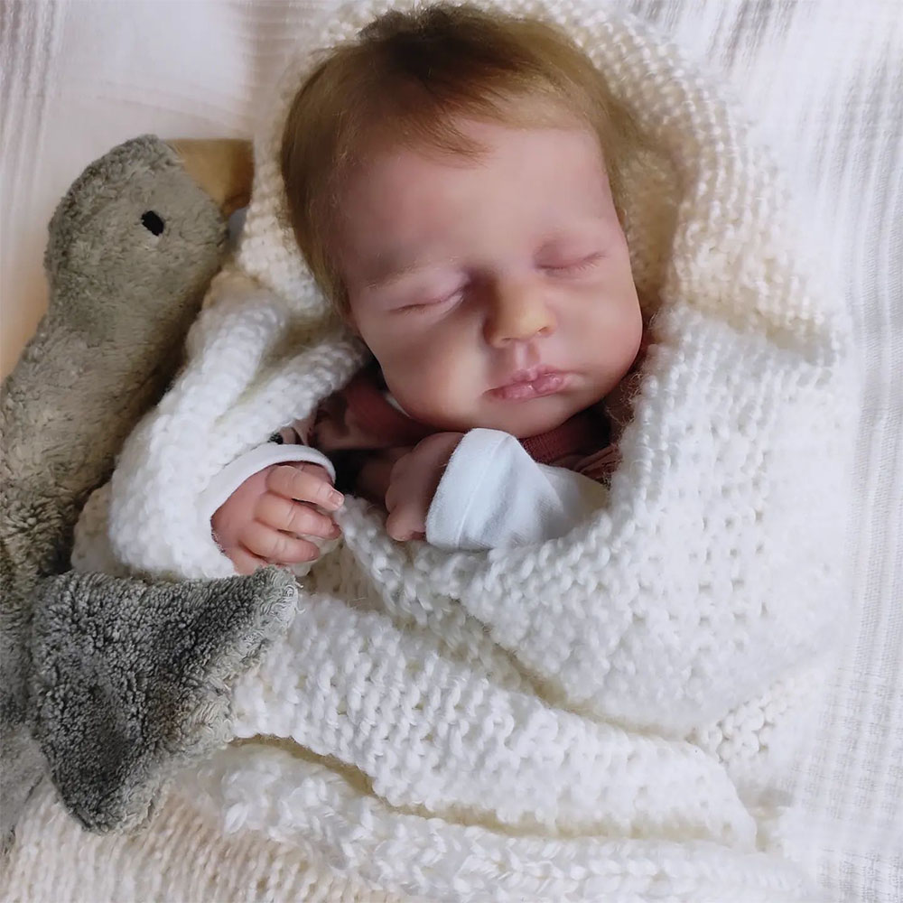 [New 2024] 20" Reborn Lifelike Asleep Baby Girl Alixia Cloth Body ...