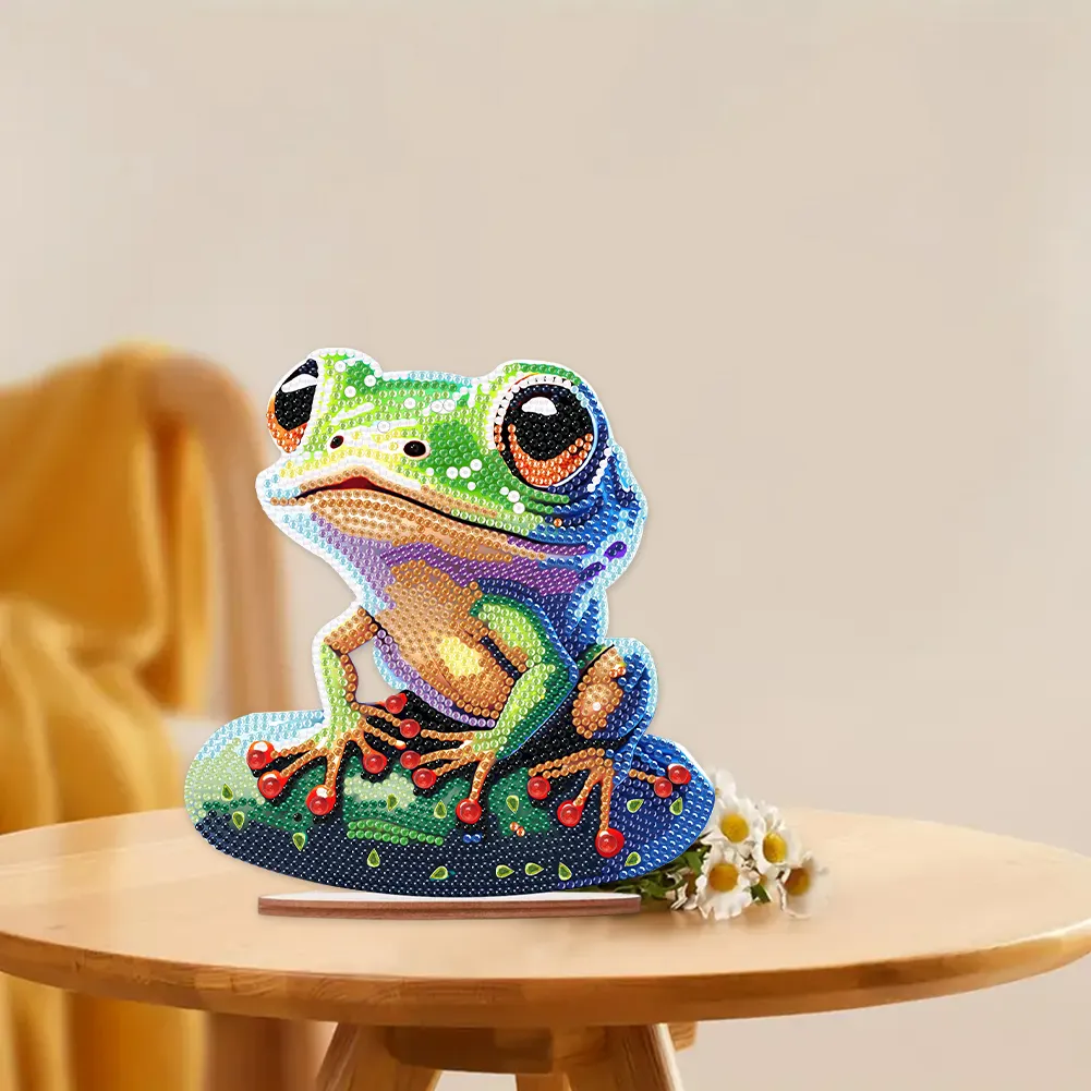 DIY Frog Acrylic Single Sided Diamonds Painting Desktop Decorations for ...