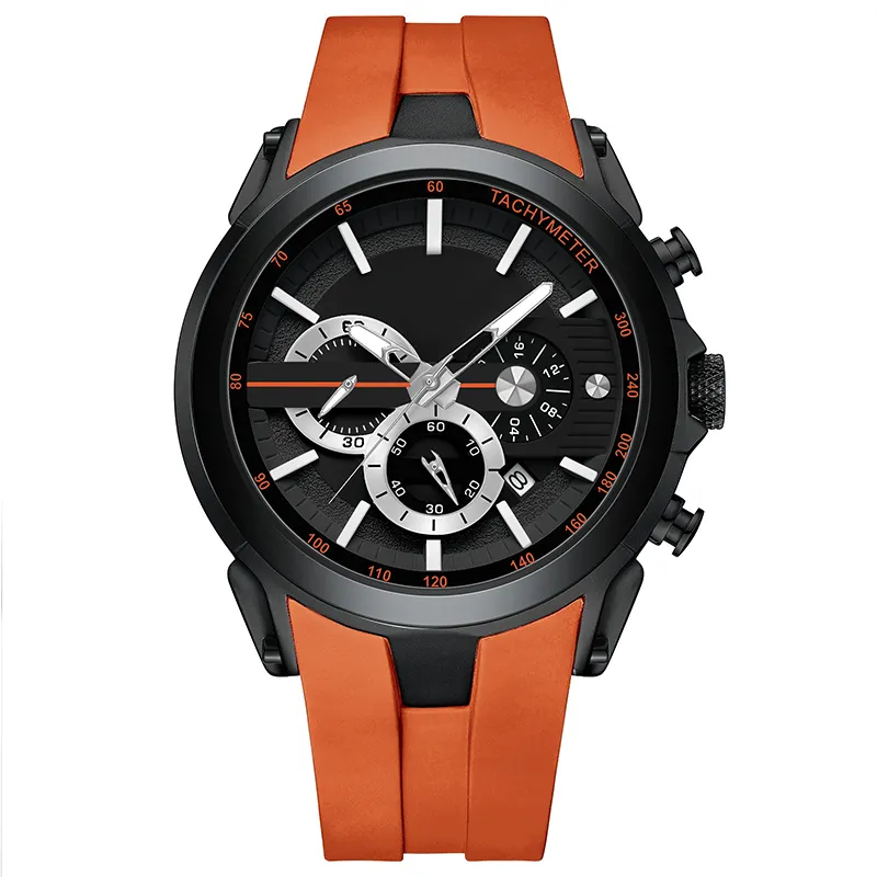 Sport Style Luminous Silicone Strap Waterproof Watch