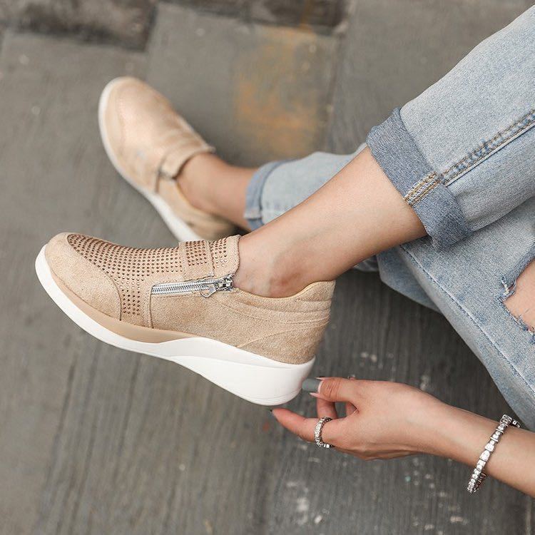 Comfy Platform Shoes With Mid-heel