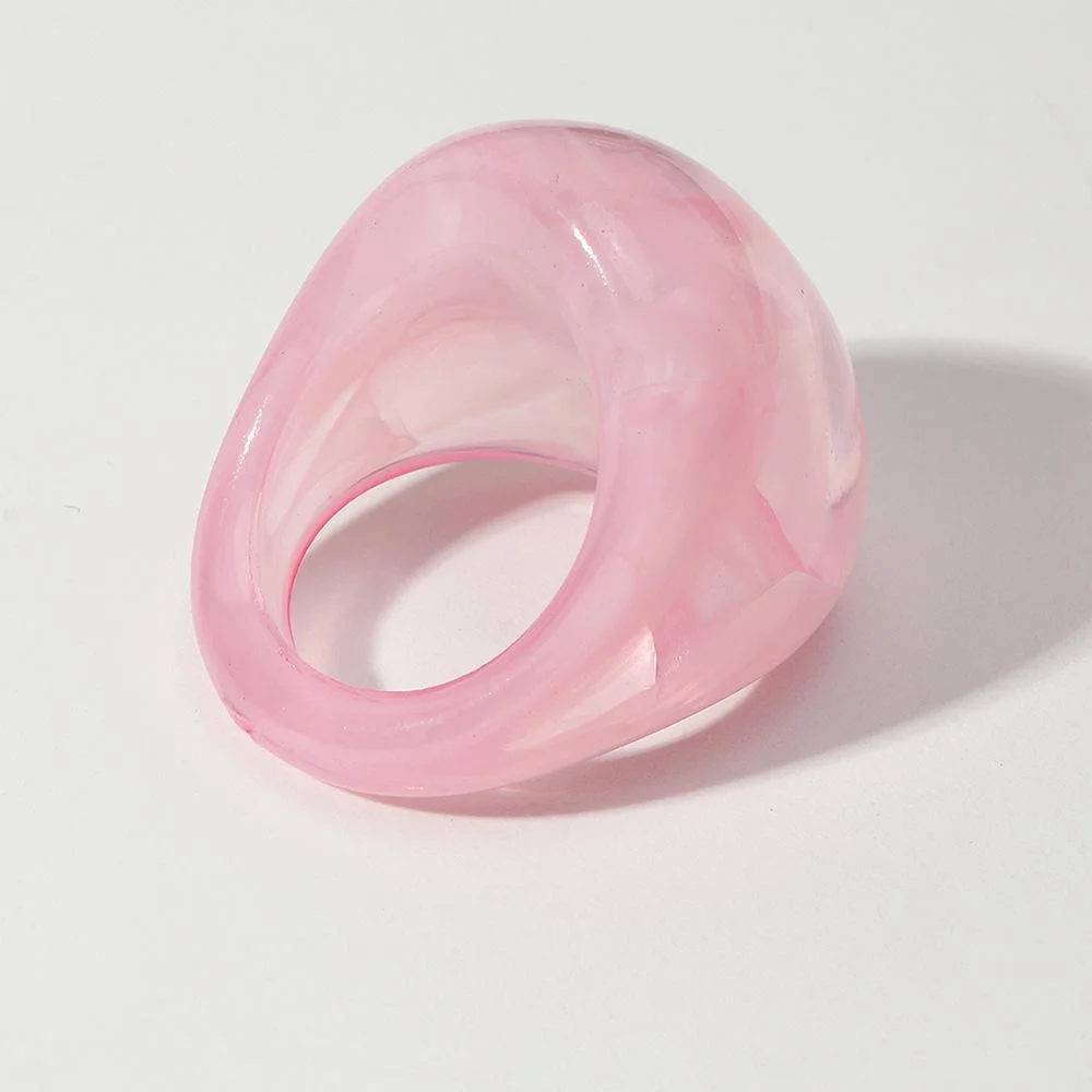 JELLY COLOR IRREGULAR TRANSPARENT RINGS