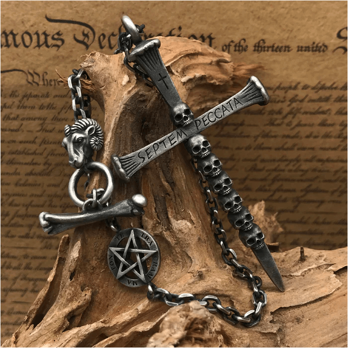 💀Halloween Sale🔥Law of the Jungle Holy Skeleton Sinner Necklace