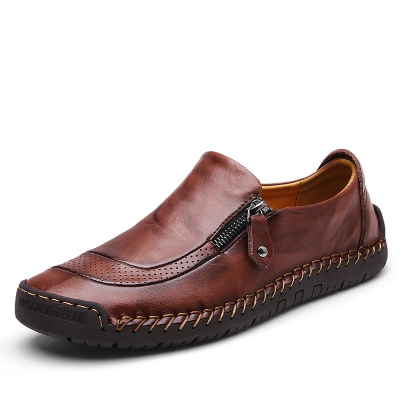 Men's Genuine Leather Breathable Flats Driving Shoes