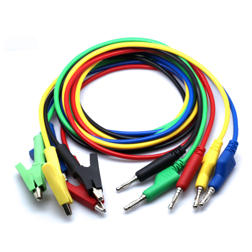 1M Double End Test Lead Wire Line Electrical Voltage 4mm Banana Plug ...