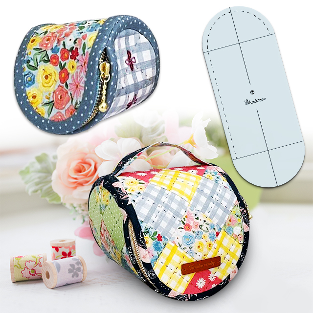 DIY Magic Twist Fabric Zip Bag - Included Instructions + Template