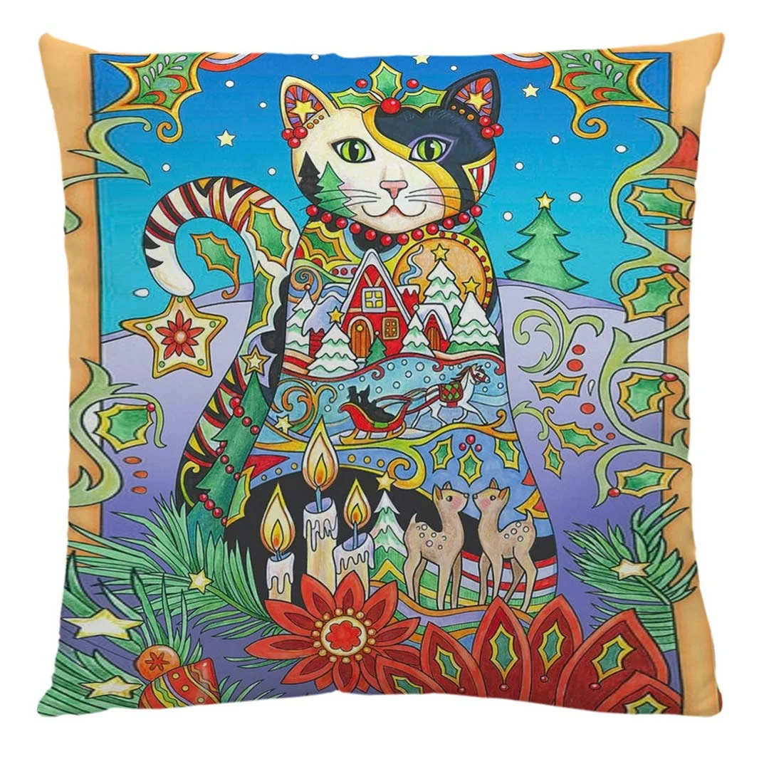 Gustav Klimt Cats Art Pillowcases