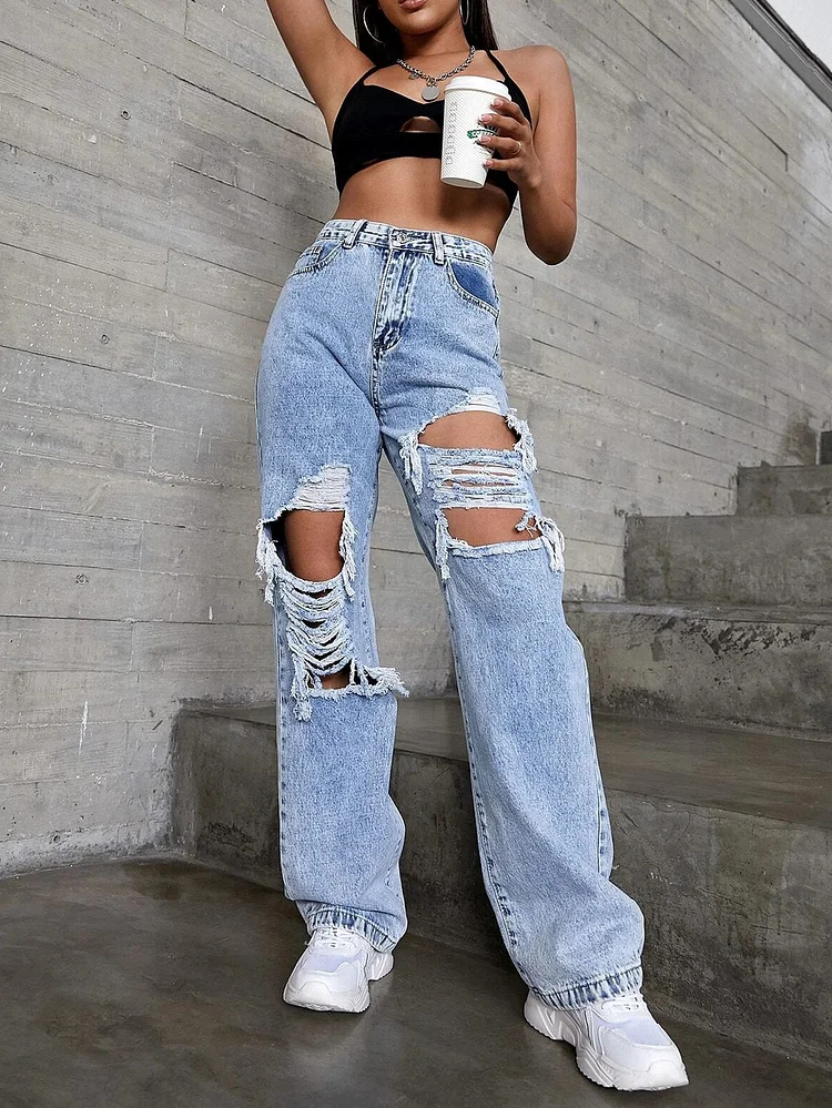 Ripped Cowboy Jeans