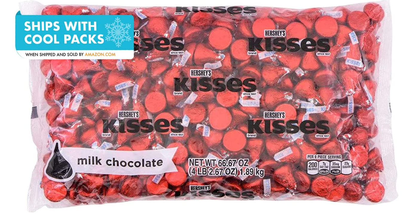 Red foil milk chocolate candies