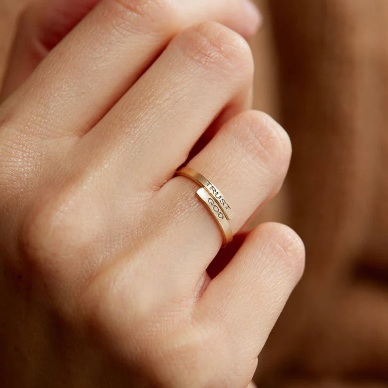 Trust God Ring Simple Style for Loved Ones