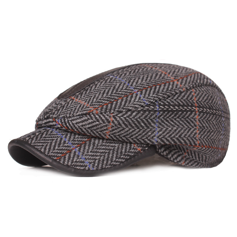 Retro Wool Herringbone Hats Beret