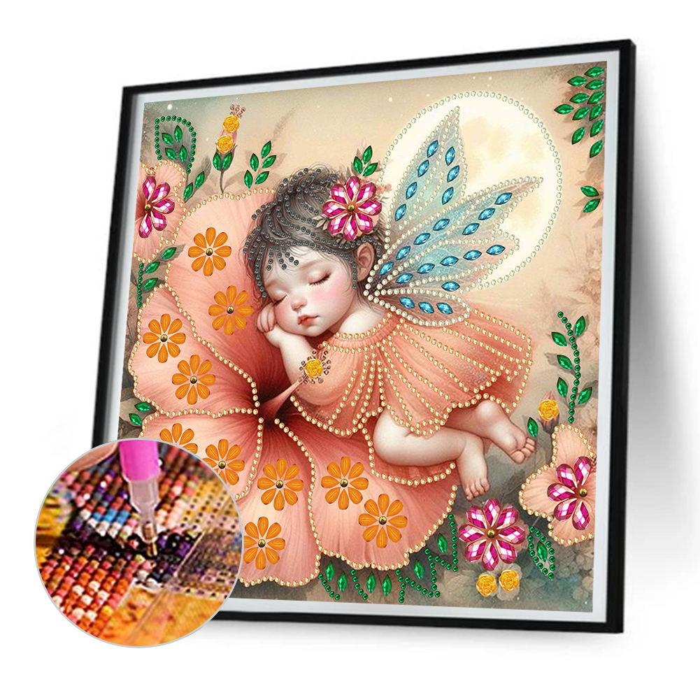 Diamond Painting - Partial Special Shaped Drill - Flower Fairy(Canvas ...