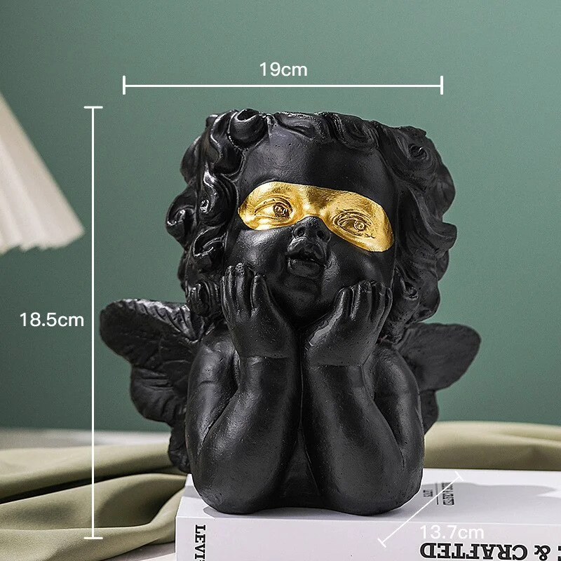 Nigikala Angel Kid Statue Baby Angel Sculpture Vase Thinking Angel ...