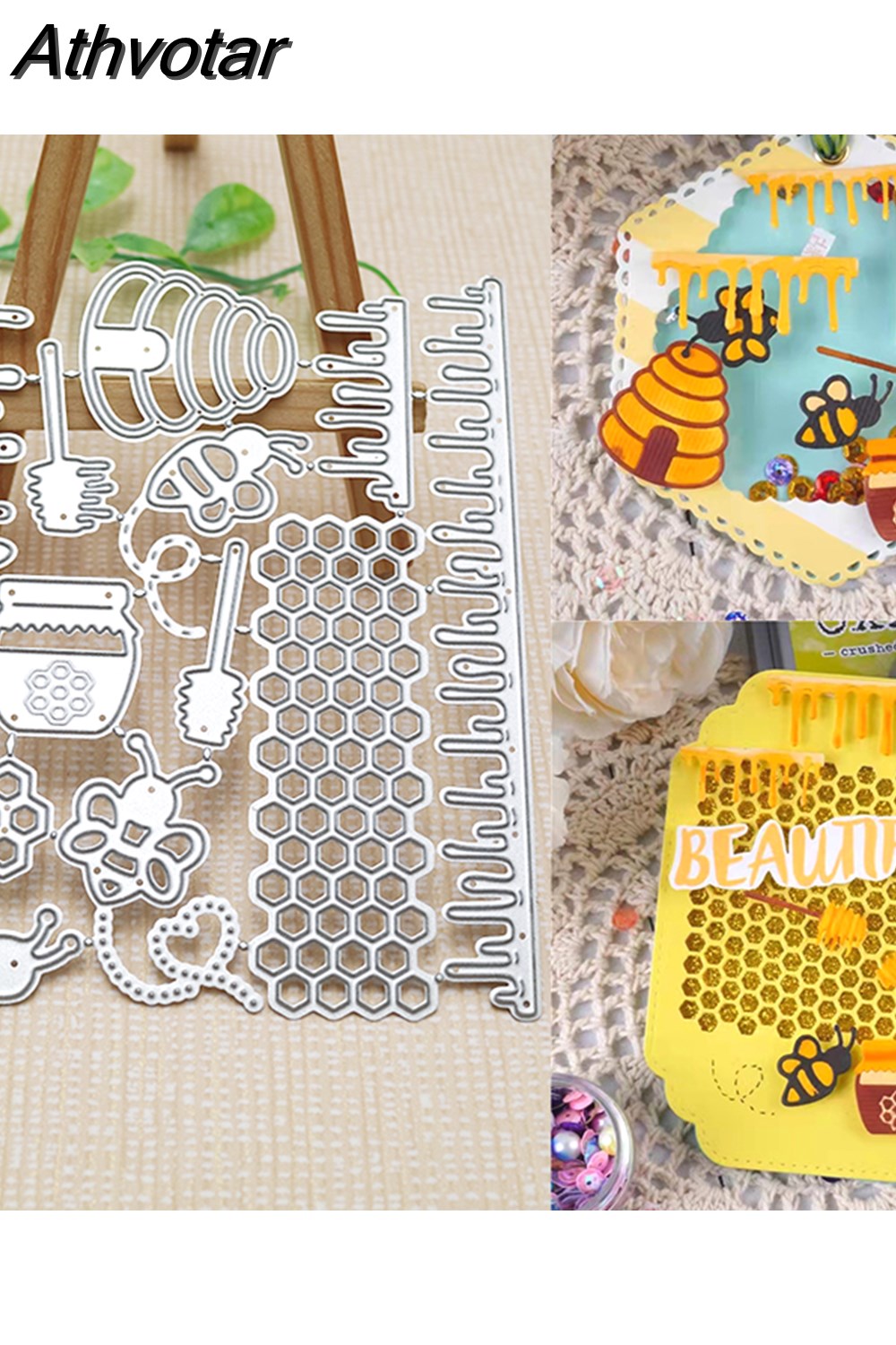 Athvotar Dies Bee Honeybee Metal Craft Craft Die Cut Dies Cutting ...
