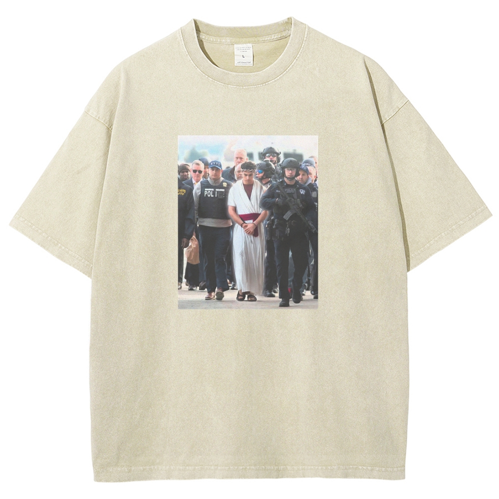 Luigi Christ Unisex Fit Washed T-Shirt