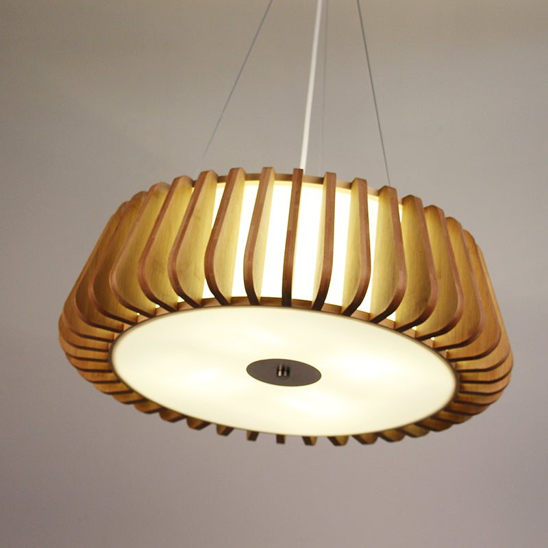Arturest Modern Wood Suspension Pendant Light Lampshade For Bedroom