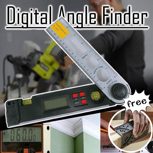 DIGITAL ANGLE FINDER + 3D Carpenter's Ruler