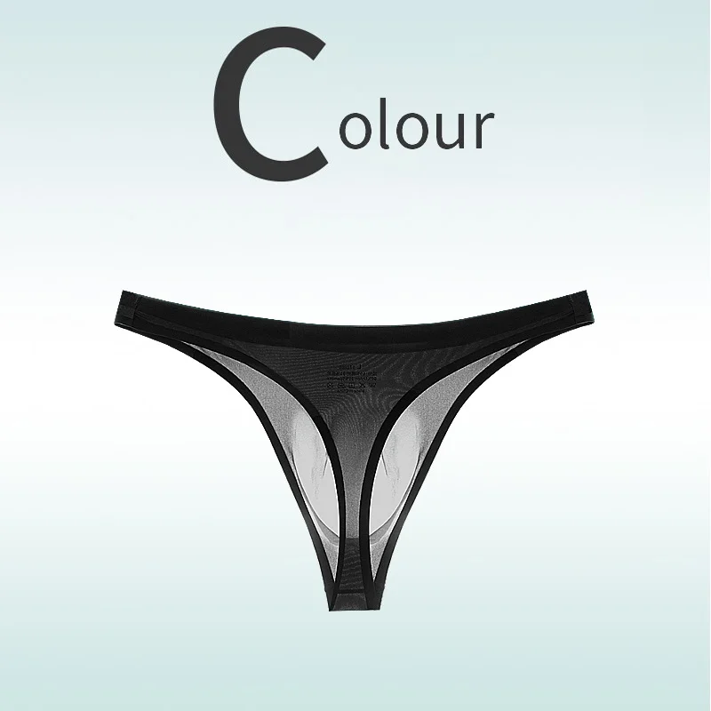 Low Rise Sexy Ice Silk Transparent Ultra Thin Seamless Thong