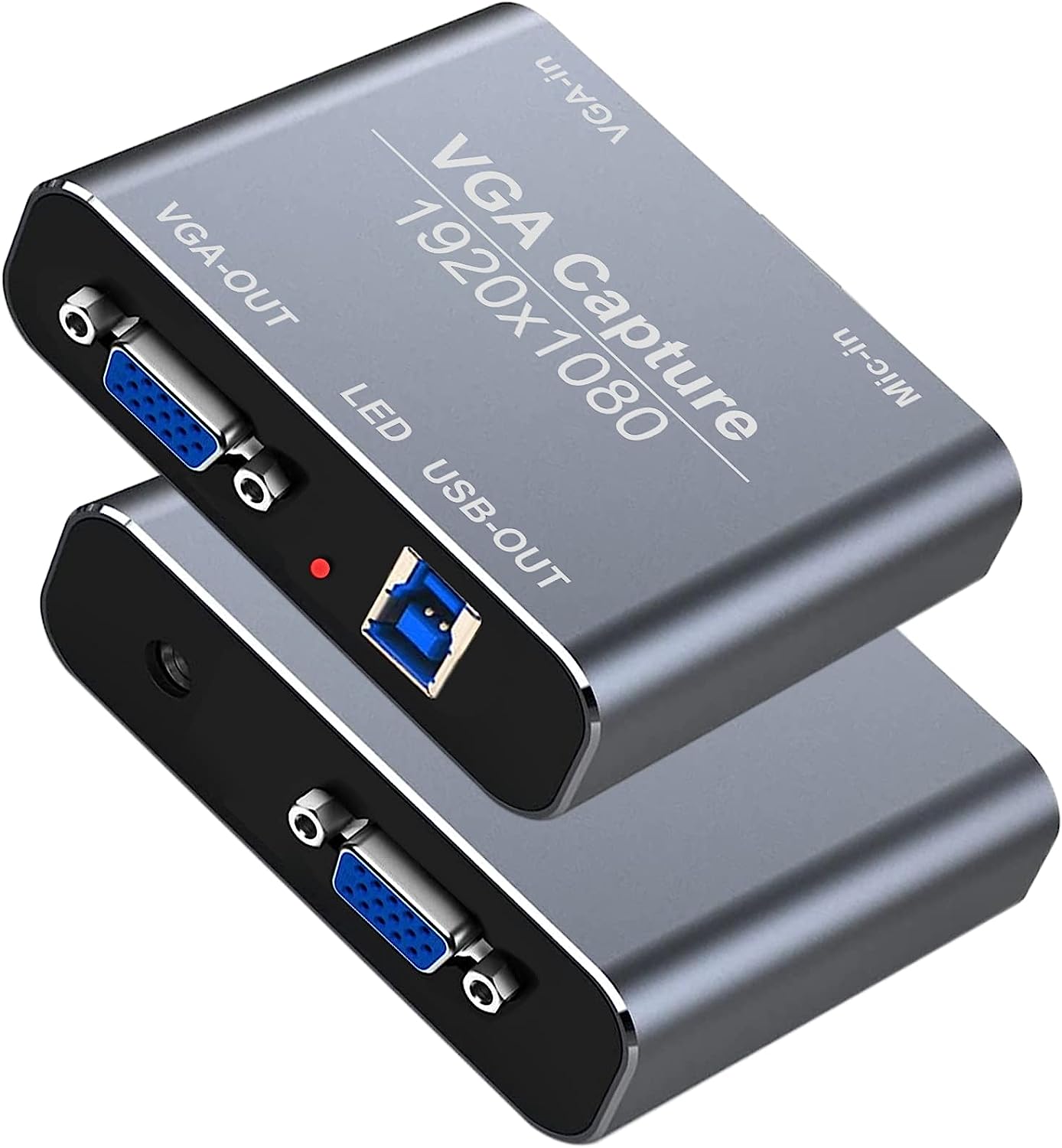 VGA Capture Card, VGA to USB Capture Device with VGA Loopout, Mic Input ...