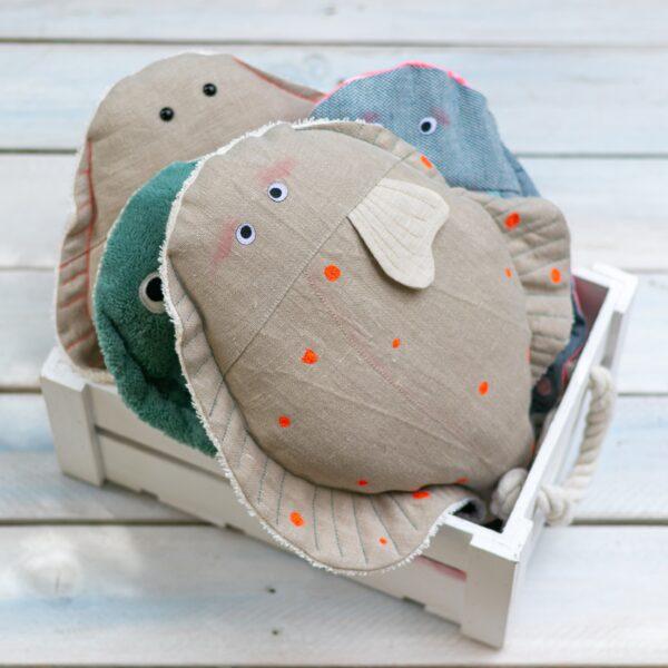 Flounder Plush Toy Pattern Template – With Instructions