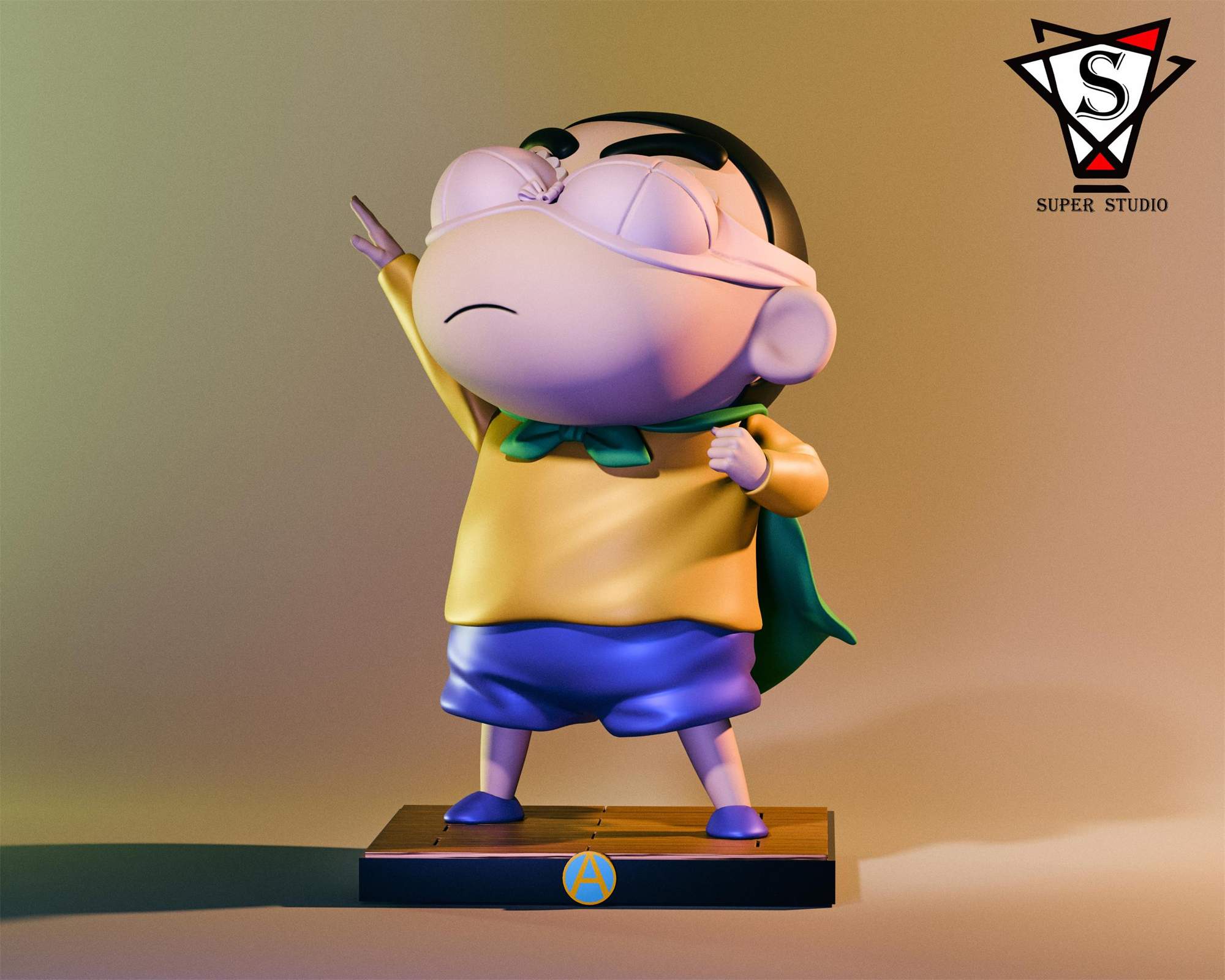 Action Kamen Shin-chan - Crayon Shin-chan Resin Statue - Super Studios