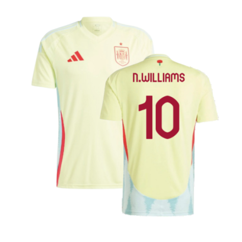 Spain Nico Williams 10 Away Shirt Kit Euro 2024