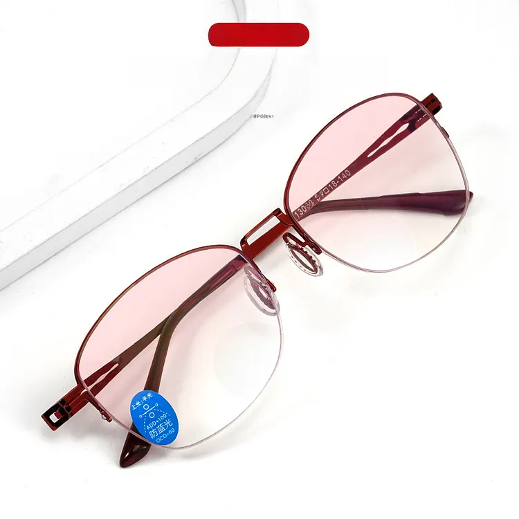 Elegant Gradient Color Metal Glasses Men Women Dual Light Flower ...