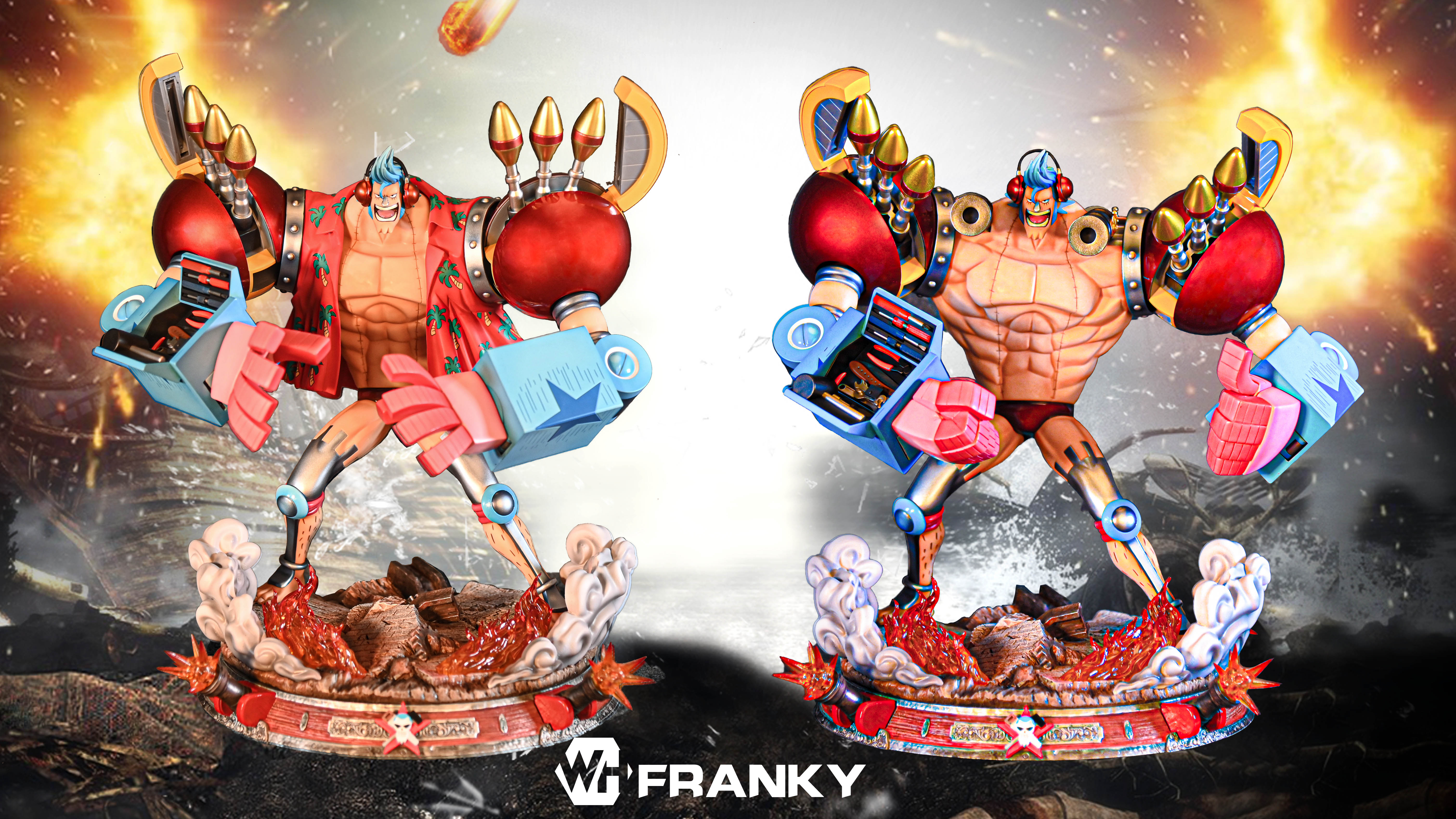 POP Scale Two Years Later Franky - ONE PIECE Resin Statue - WH-Studio ...