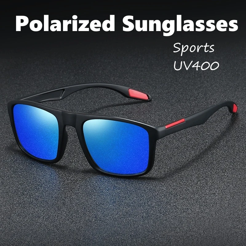 Unisex Trendy Polarized Sports Sunglasses Large Sqaure Frame Eye ...
