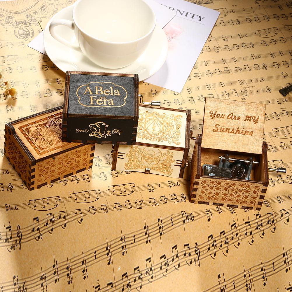 Vintage Themed Wooden Music Box