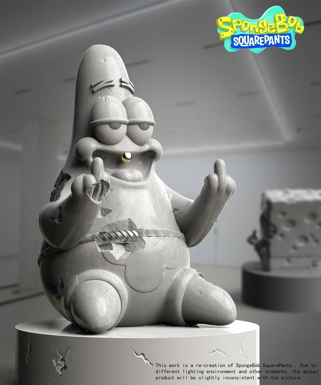 Friendly SpongeBob SquarePants & Pie - Encyclopedia SpongeBobia Resin ...