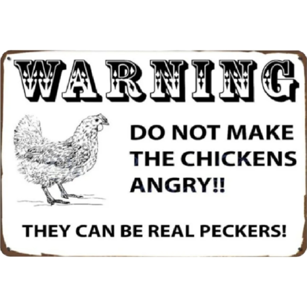 Warning Sign - Metal Tin Signs(12*16Inch)
