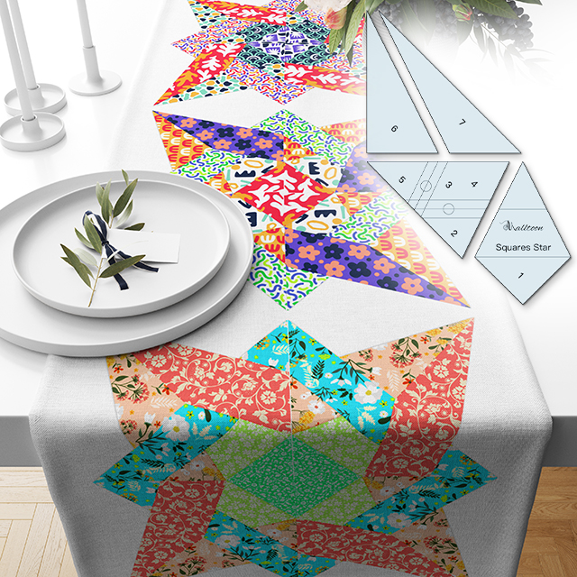 Patchwork Templates Squares Star 4 PCS