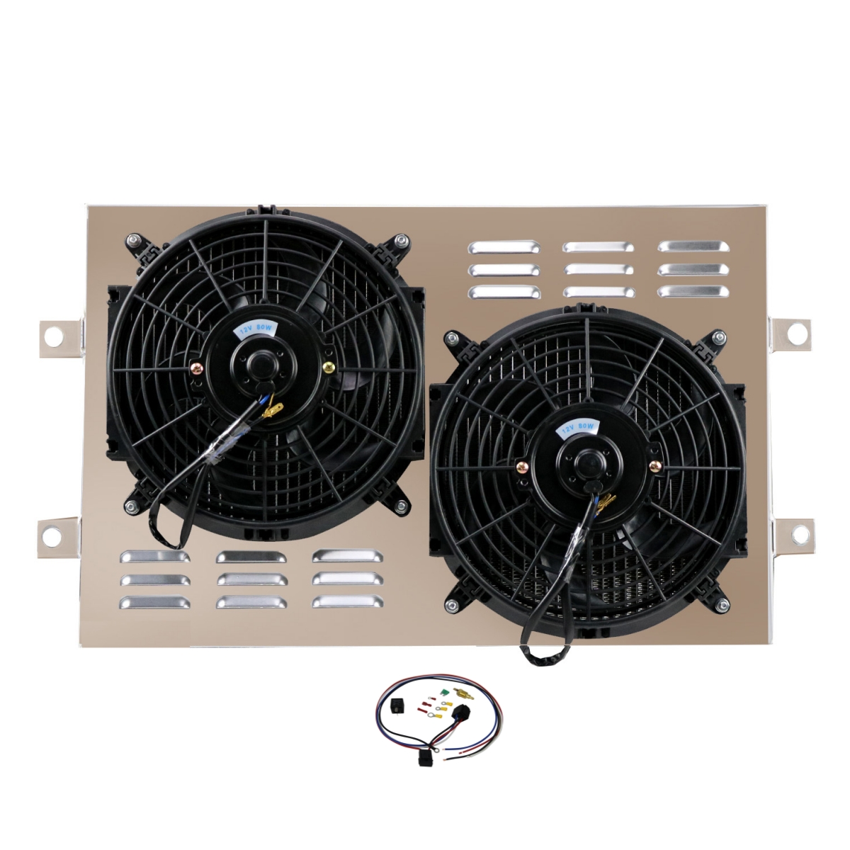 Radiator Fan+Aluminum Shroud Relay For 1972-1986 Jeep CJ5 CJ6 CJ7 I6/V8