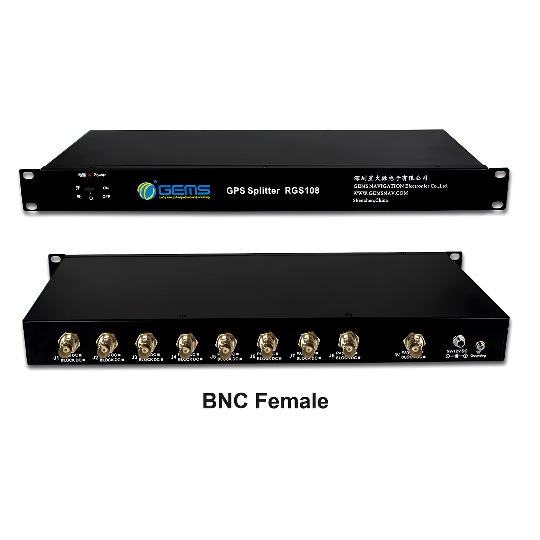 8 Way Rackmount GPS and GNSS Active Antenna Splitter RGS108
