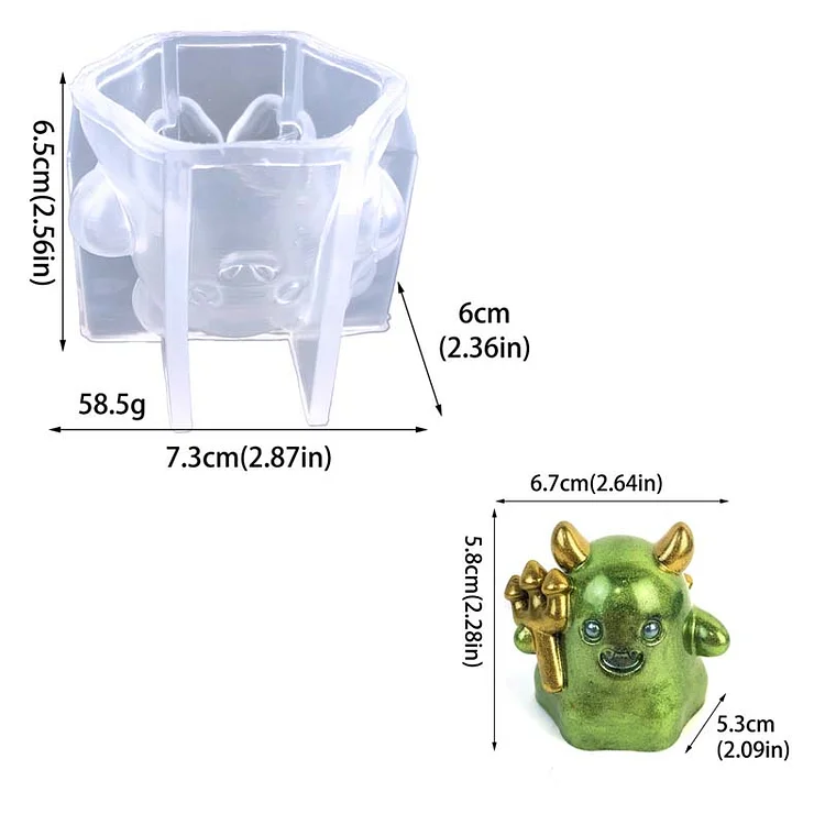 3D Elf Keychain Resin Molds | Fantasy Craft Supplies | CrazyMold