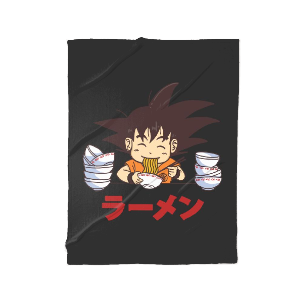 Son Goku Eating Noodles, Dragon Ball Fleece Blanket