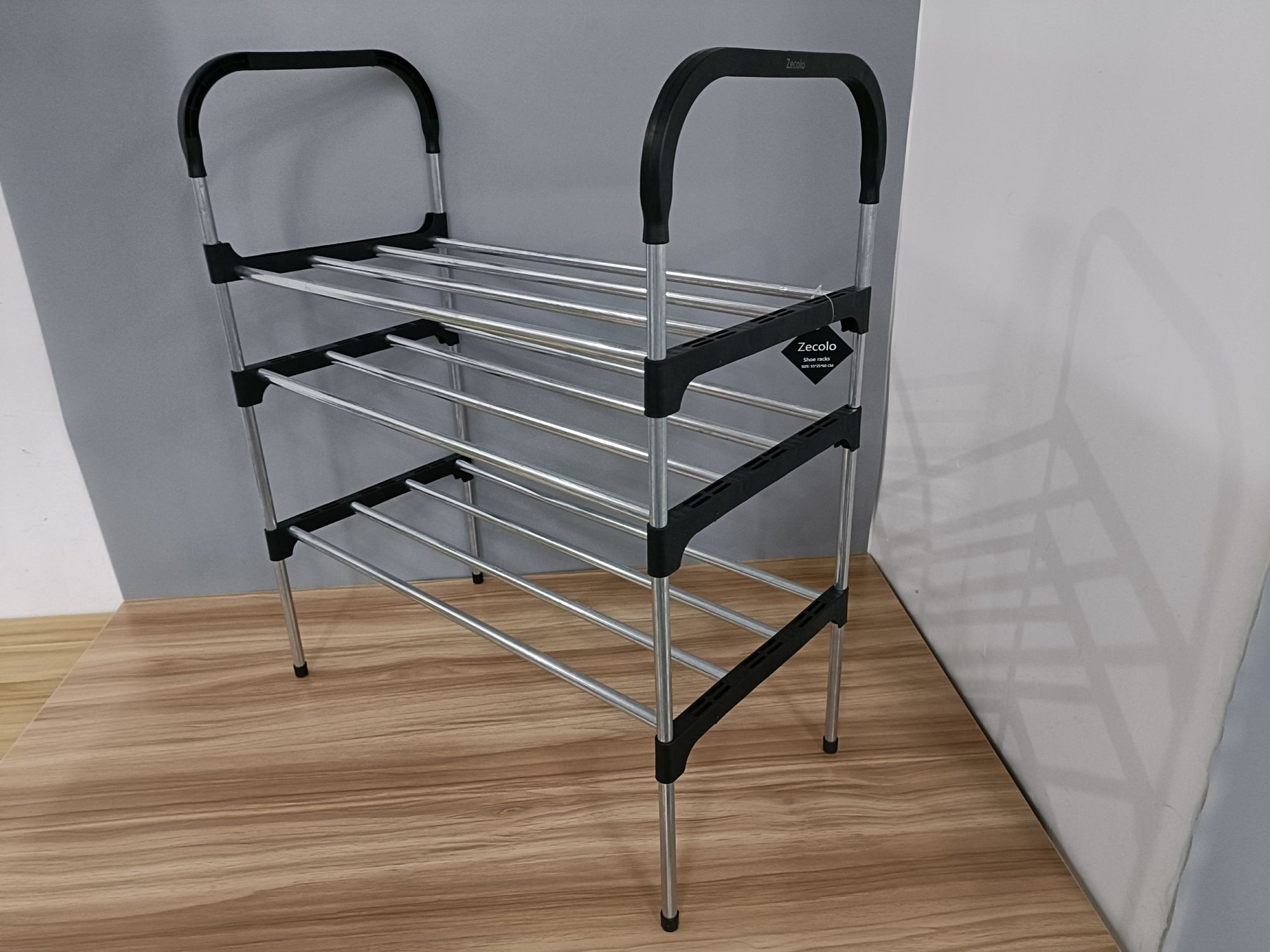 Zecolo Shoe Racks 3 Layers 6/8 Pairs Of Shoe Rack Storage Box Space ...