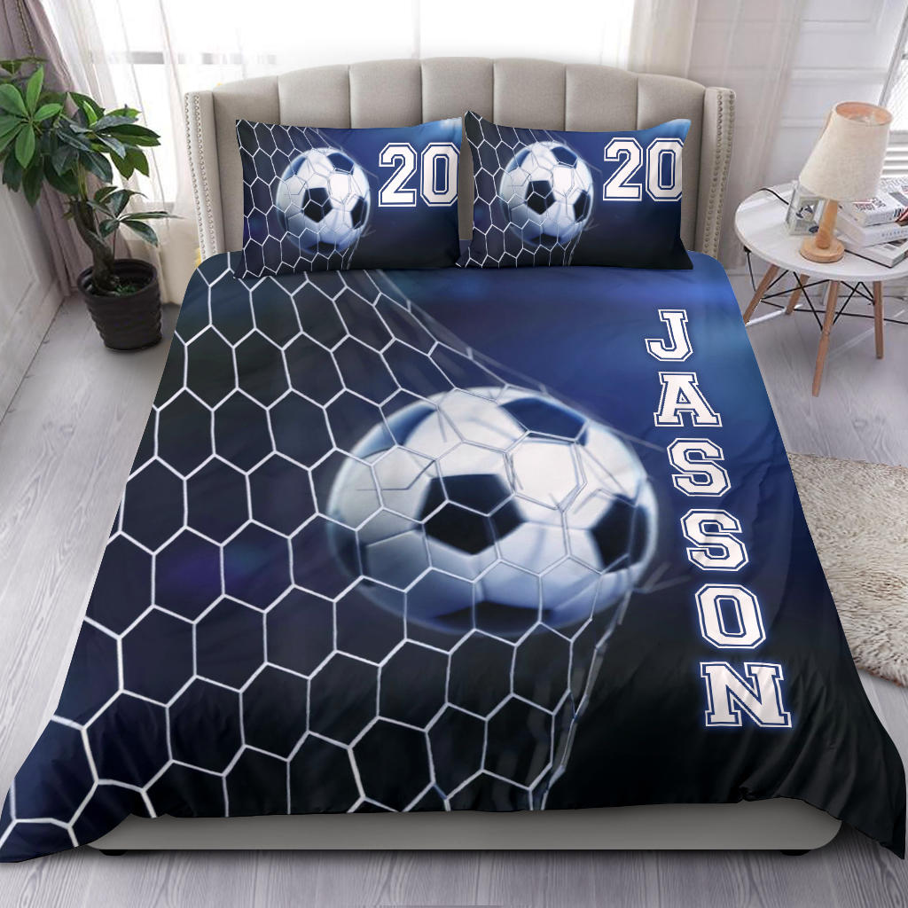 kustomball Soccer Bedding Set{Custom Name Blankets, Personalized Name ...