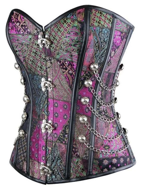 Sculpted Steel Bone Punk Gothic Corset