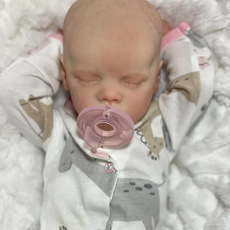17" Super Realistic Silicone Reborn Sleeping Baby Girl Dolls Joa ...
