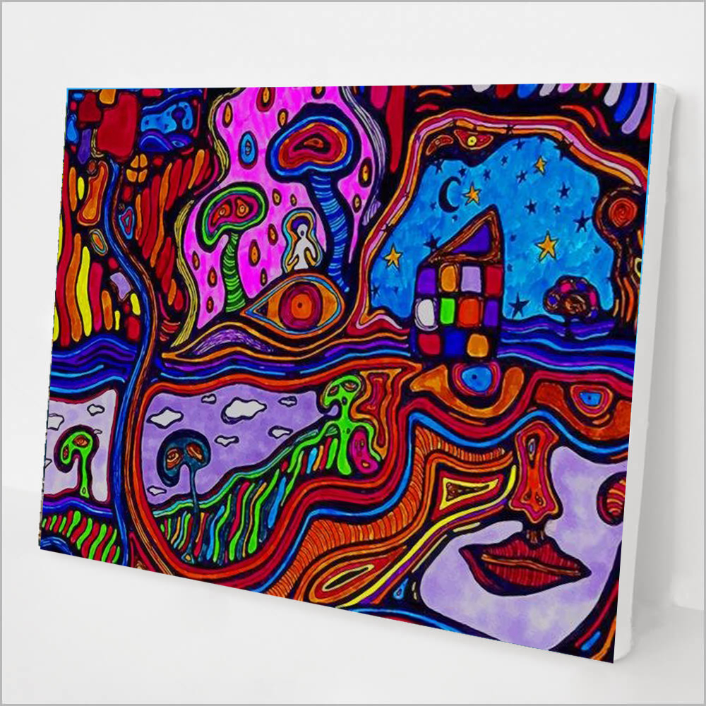 DIY Painting By Numbers | Trippy Psychedelic Art