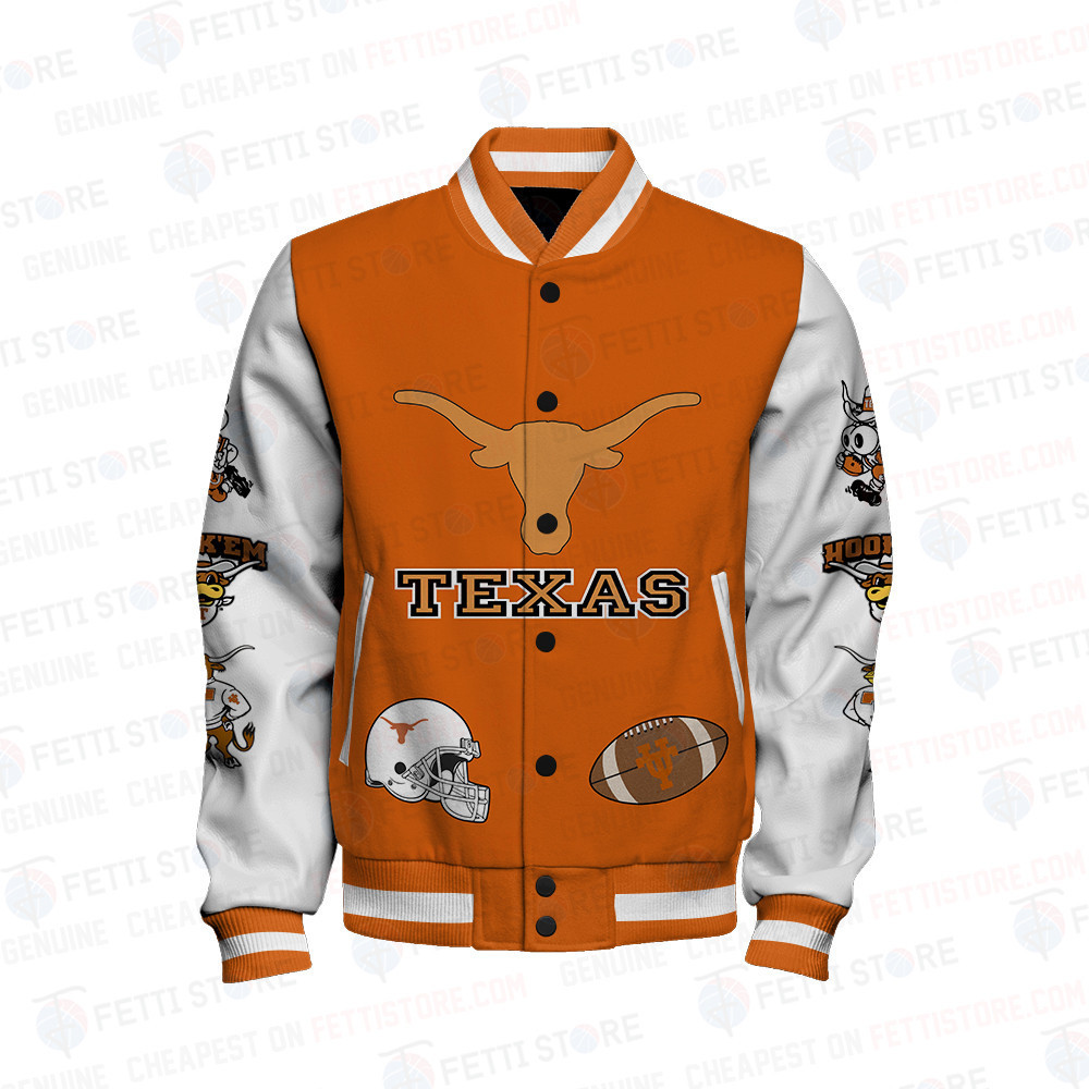 Texas Longhorns NCAA Football AOP Varsity Jacket STM